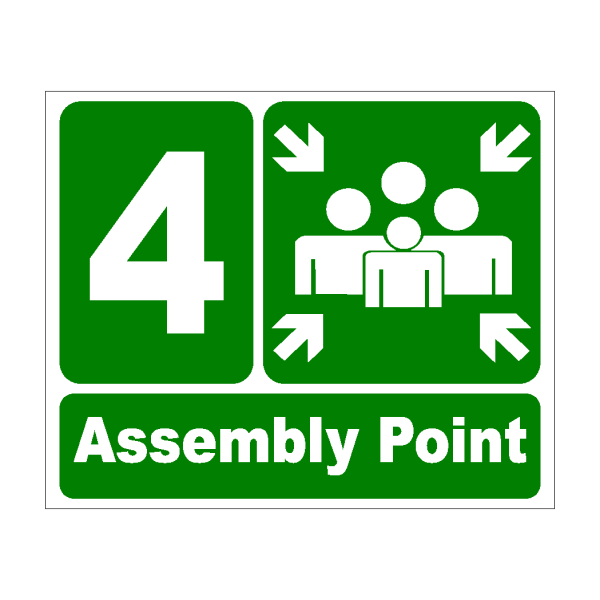 Assembly Point (4) – Mac Safety Signs