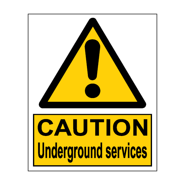 Caution Underground Services – Mac Safety Signs
