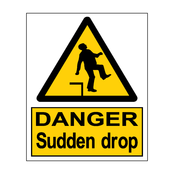 Danger Sudden Drop – Mac Safety Signs