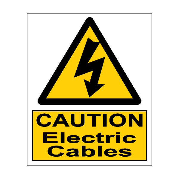 Caution: Electric Cables – Mac Safety Signs