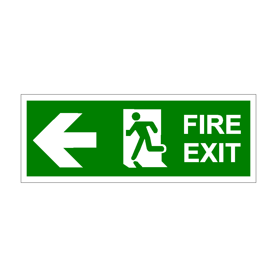 Fire Exit Left – Mac Safety Signs