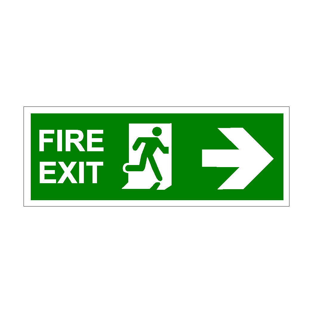 Fire Exit Right – Mac Safety Signs