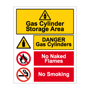 Gas Cylinder Storage Area – Mac Safety Signs