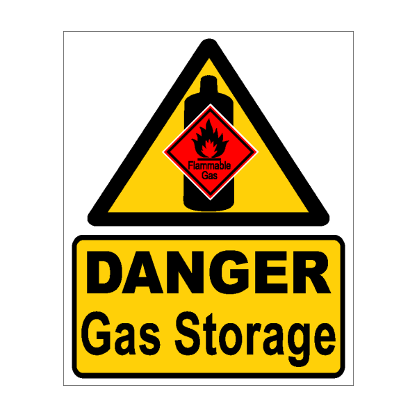 Danger: Gas Storage – Mac Safety Signs