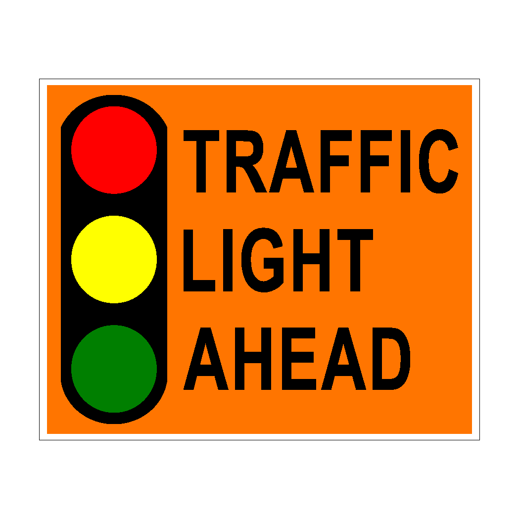 New Traffic Lights Ahead Sign
