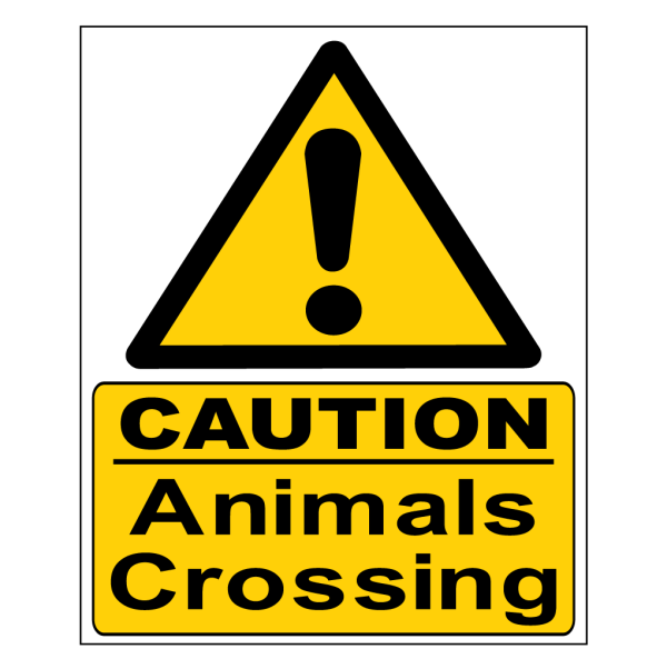 Caution Animals Crossing – Mac Safety Signs